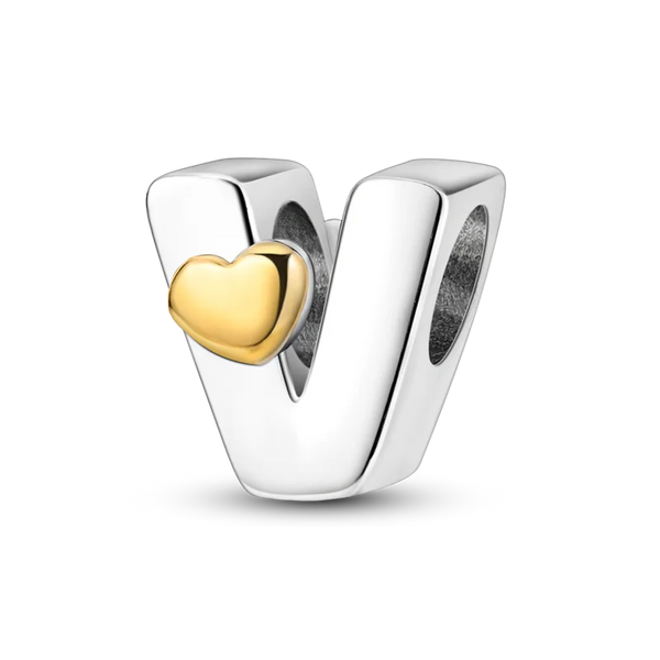 Letra V Corazón – Charm Studio 925